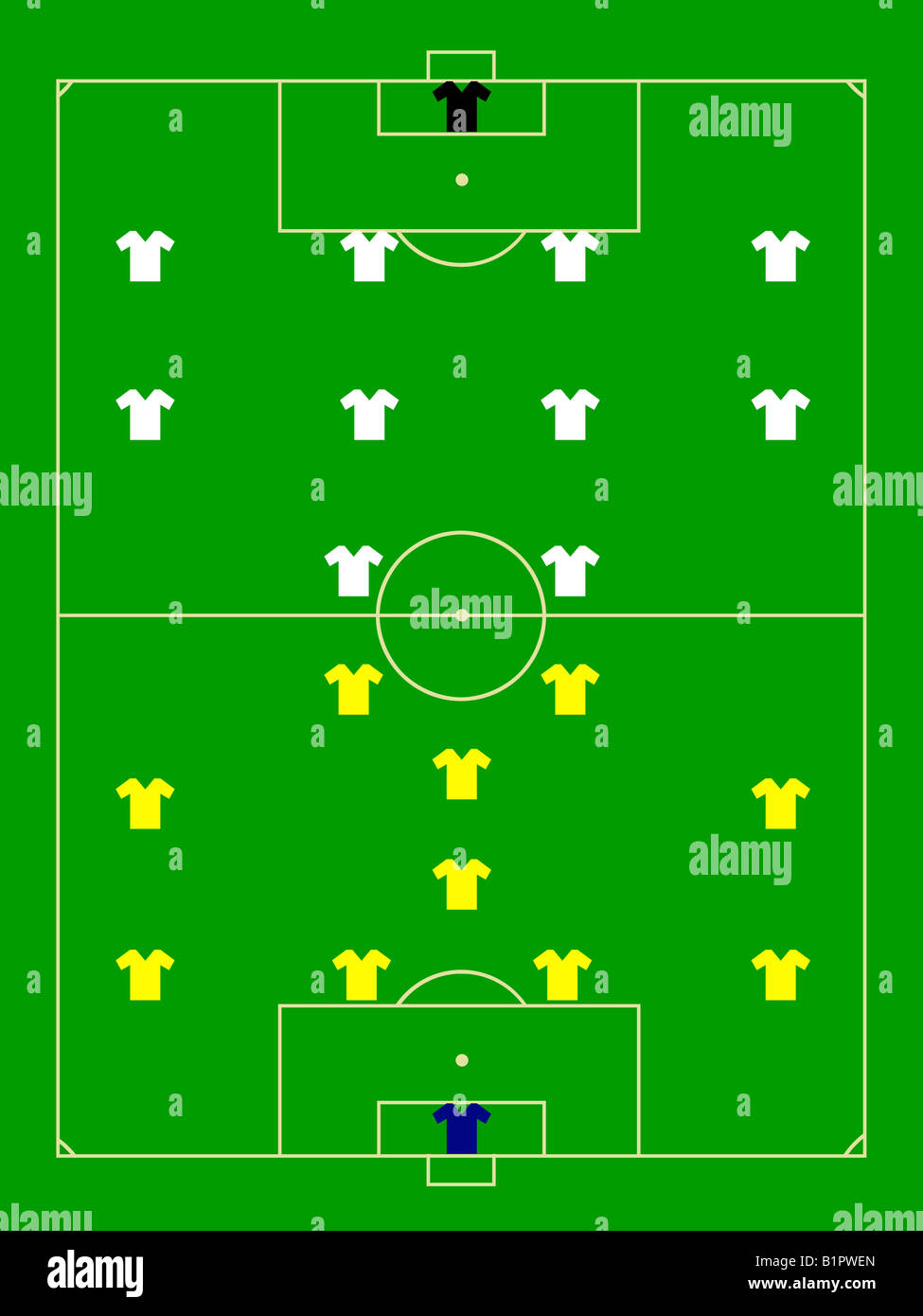 Football field pattern with players scheme Stock Photo - Alamy