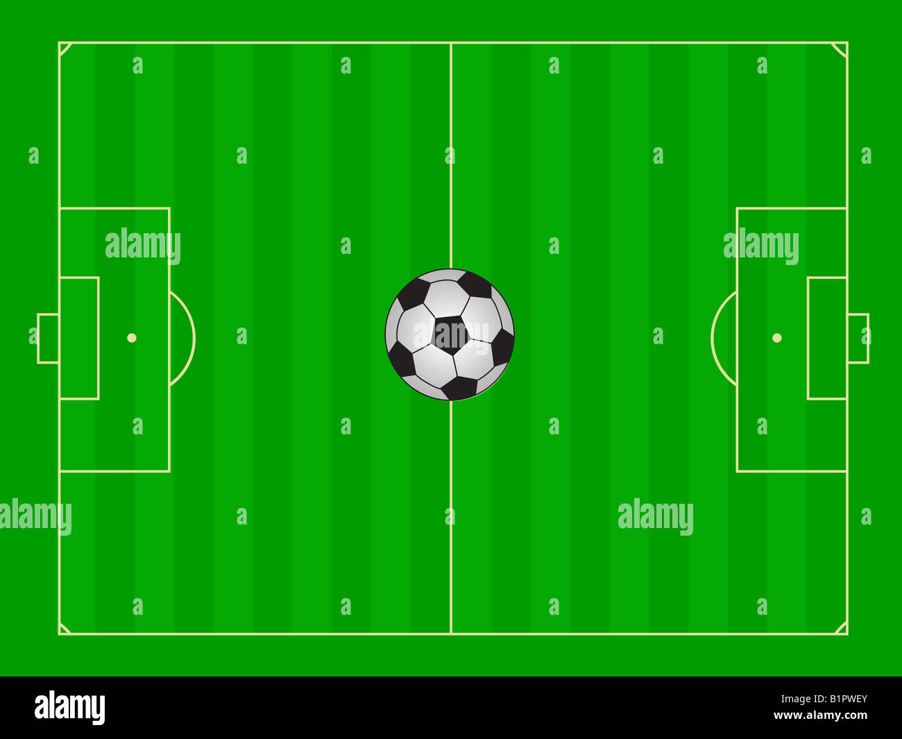 Football field pattern with a ball in the center Stock Photo - Alamy