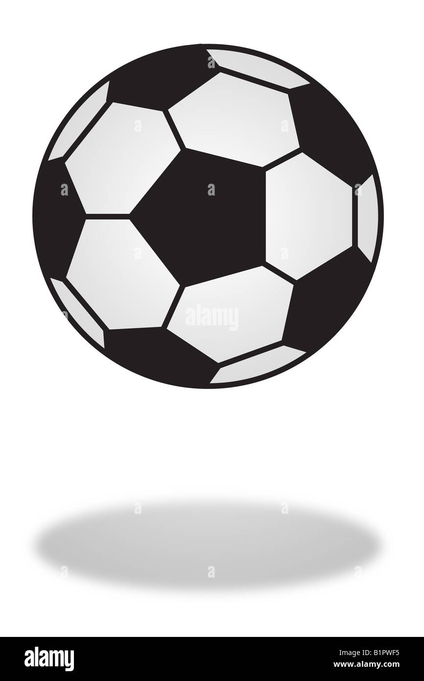 Football ball with shadow, isolated Stock Photo - Alamy