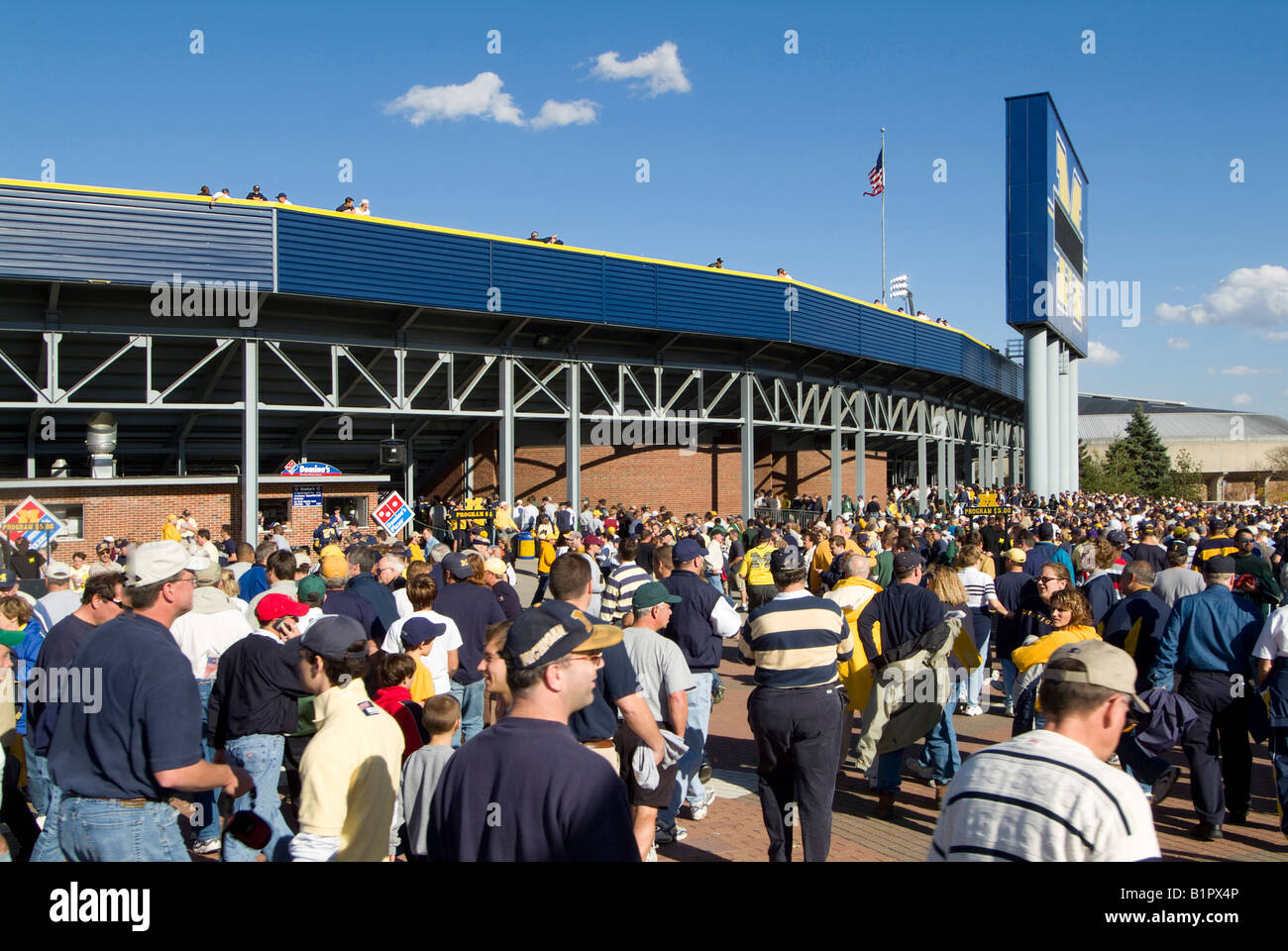 Michigan Football Stadium Crowd Fans High Resolution Stock Photography ...
