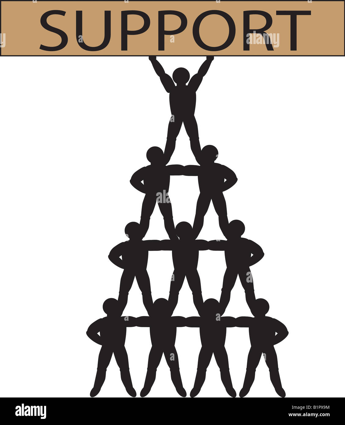 Illustration depicting support network Stock Photo - Alamy