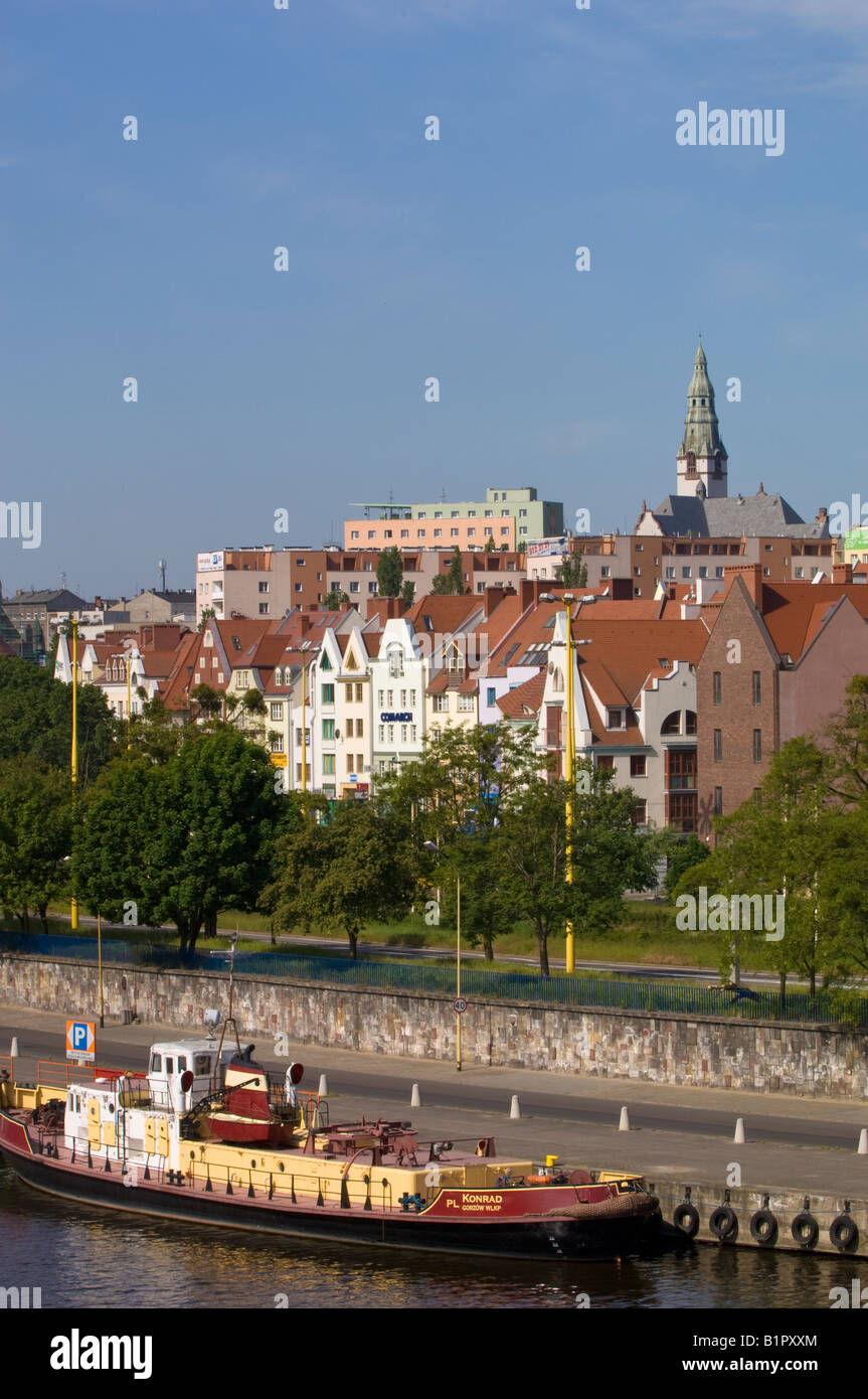 Old Town overlooking Oder River Szczecin Poland Stock Photo - Alamy