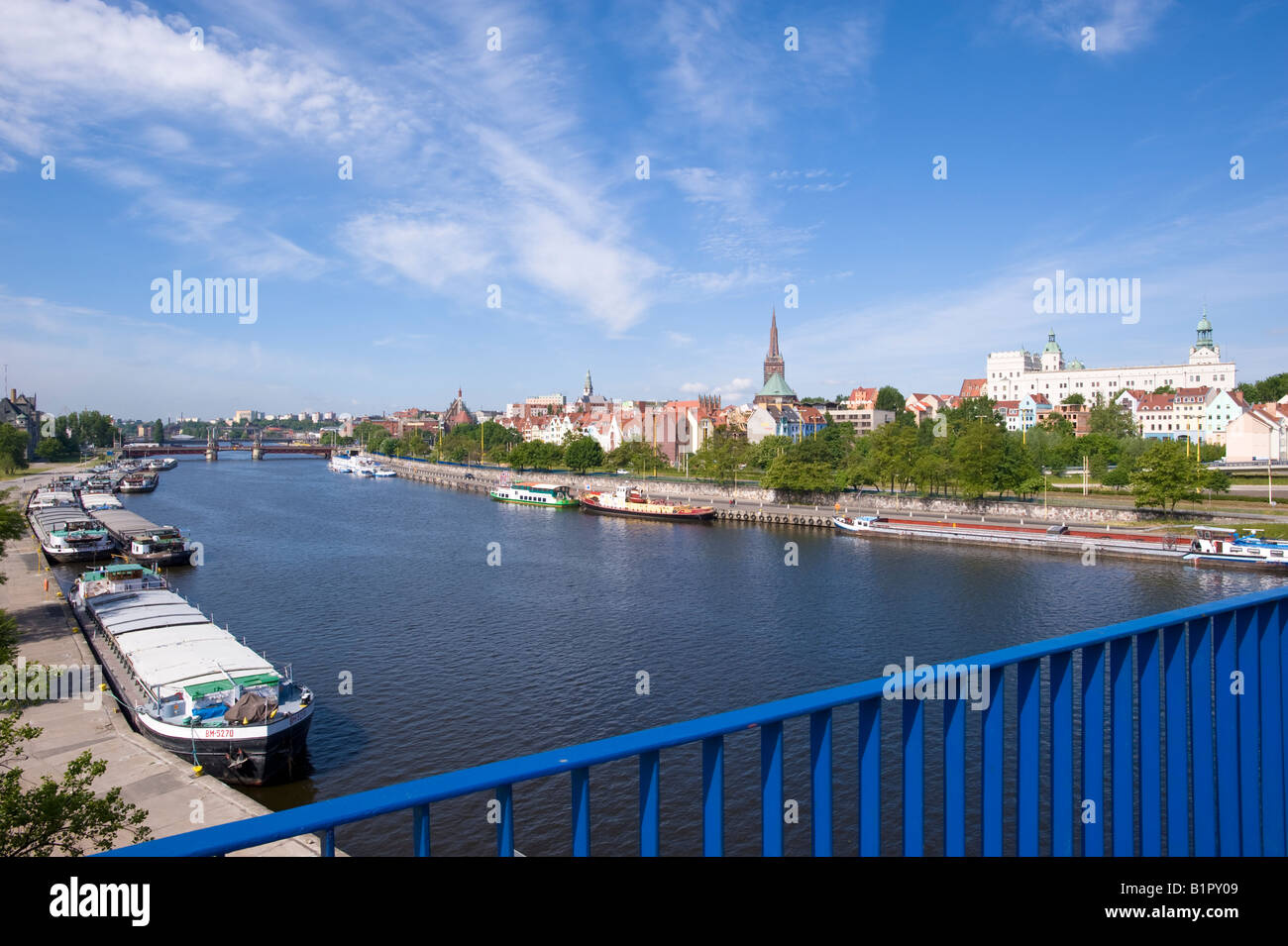 Old Town overlooking Oder River Szczecin Poland Stock Photo - Alamy