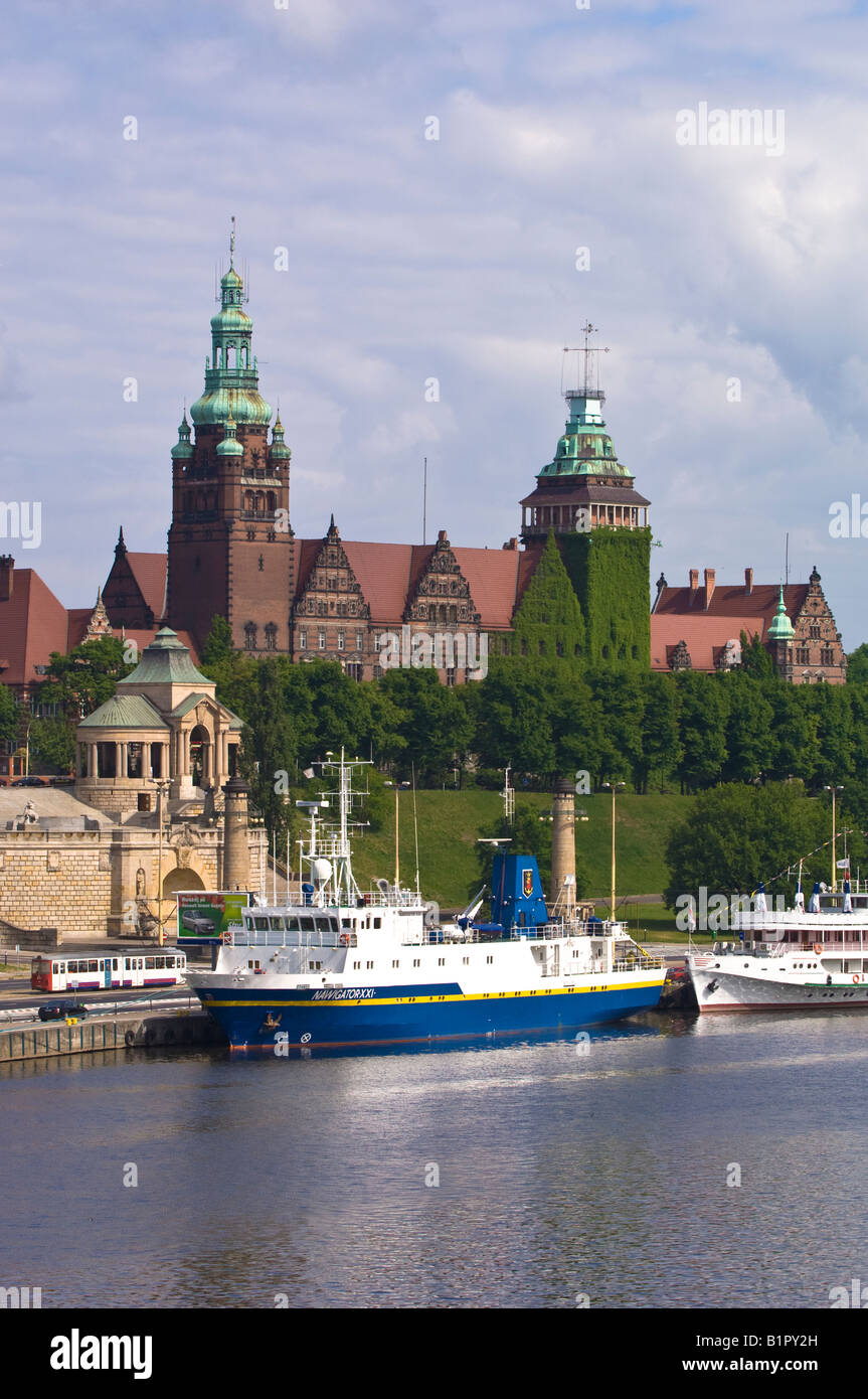 Old Town overlooking Oder River Szczecin Poland Stock Photo - Alamy