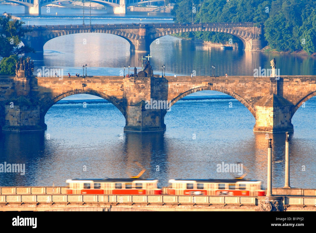 Prague river bridges hi-res stock photography and images - Alamy