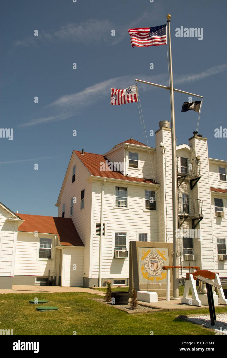 Narragansett / Point Judith Coast Guard house Stock Photo - Alamy