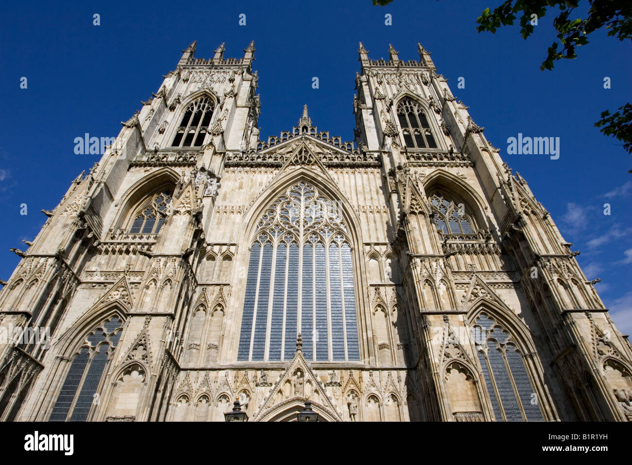 Twin towers of York Minster medieval Gothic cathedral York UK Stock ...