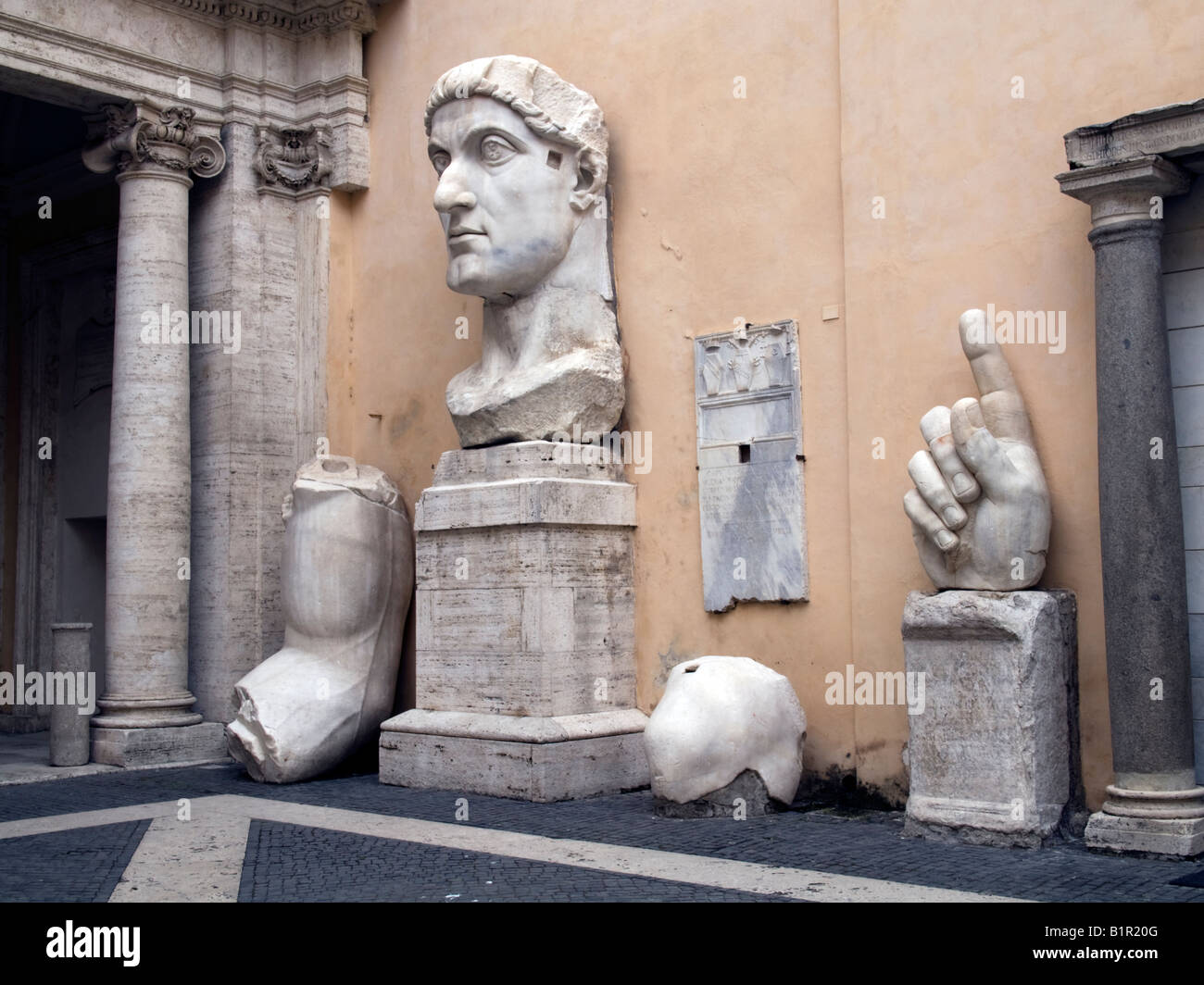 Ancient Rome: Colossal statue of Emperor Constantine in the Capitoline ...
