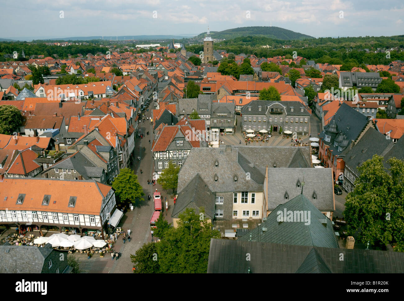 View of the town centre of Goslar, Lower Saxony, Germany Stock Photo ...