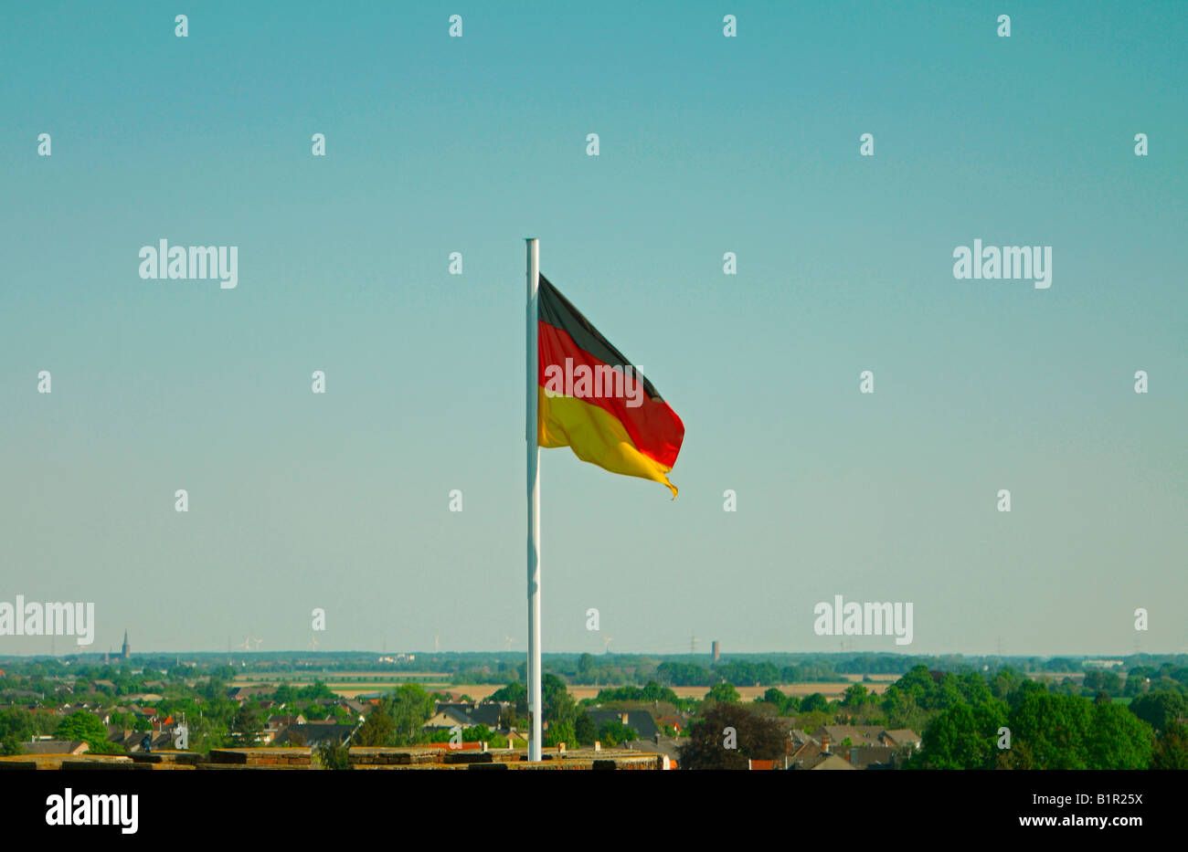 German flag, Kempen Castle, Germany Stock Photo - Alamy