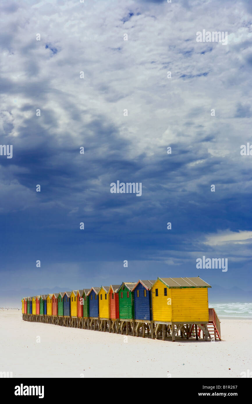 Beach Huts in Muizenberg Stock Photo - Alamy