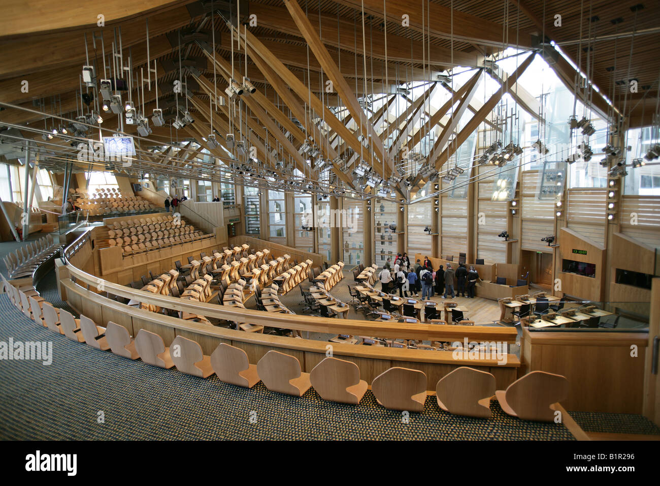 City of Edinburgh, Scotland. The Enric Miralles designed MSP debating ...