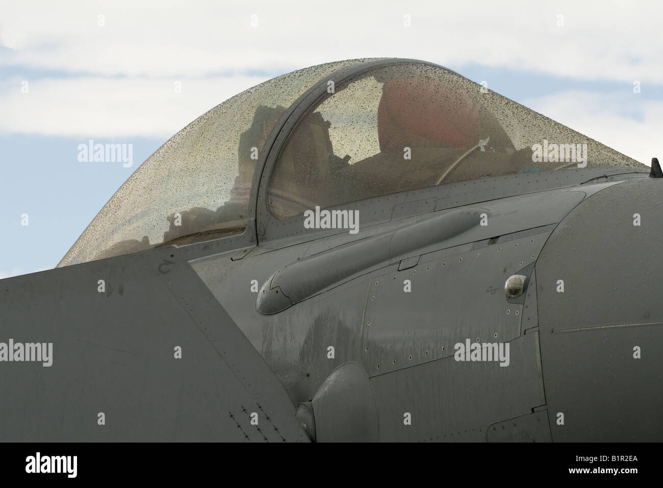 Canopy of Eurofighter Typhoon in rain Stock Photo - Alamy