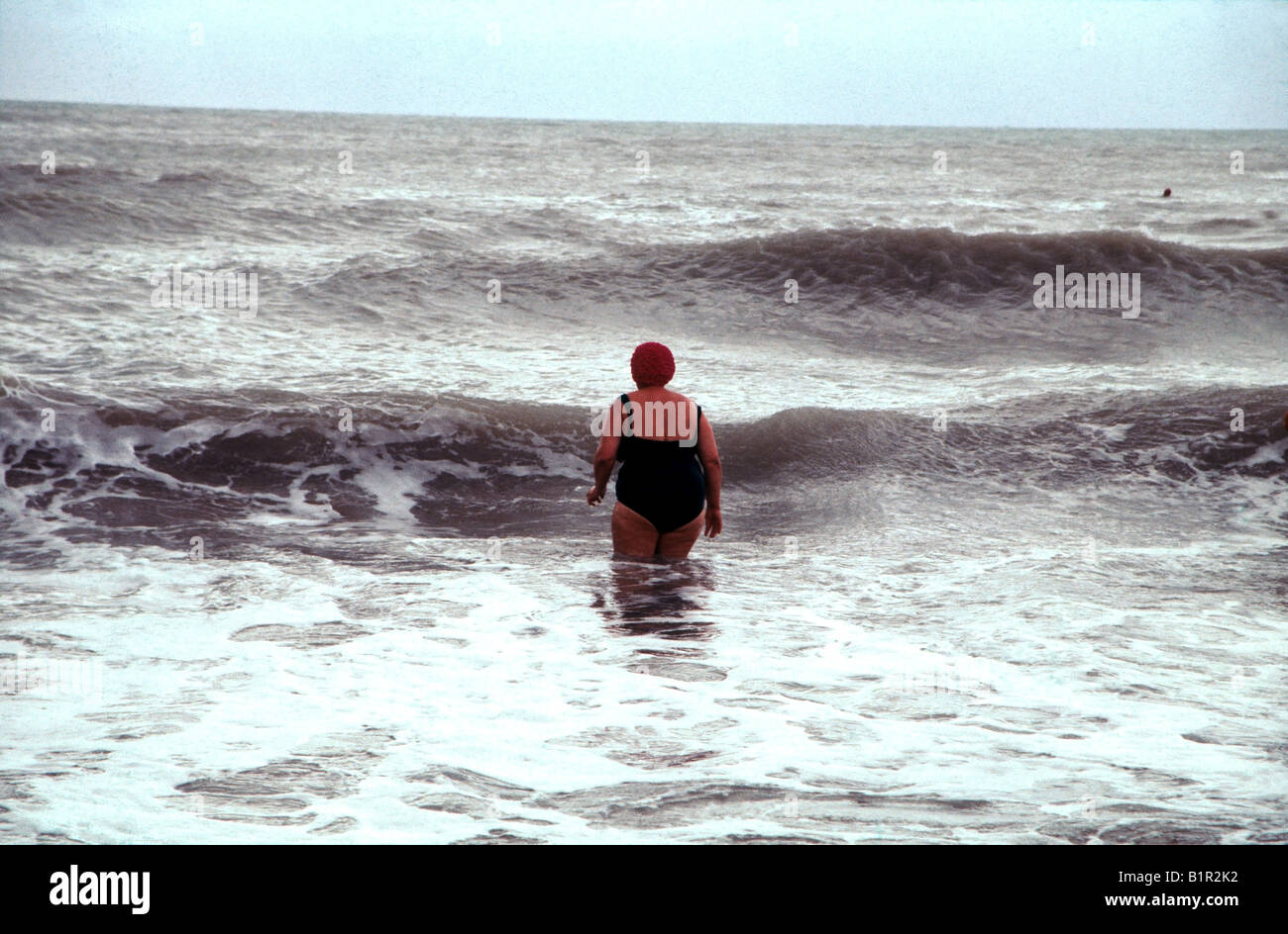 Fat woman swimsuit overweight hi-res stock photography and images - Alamy