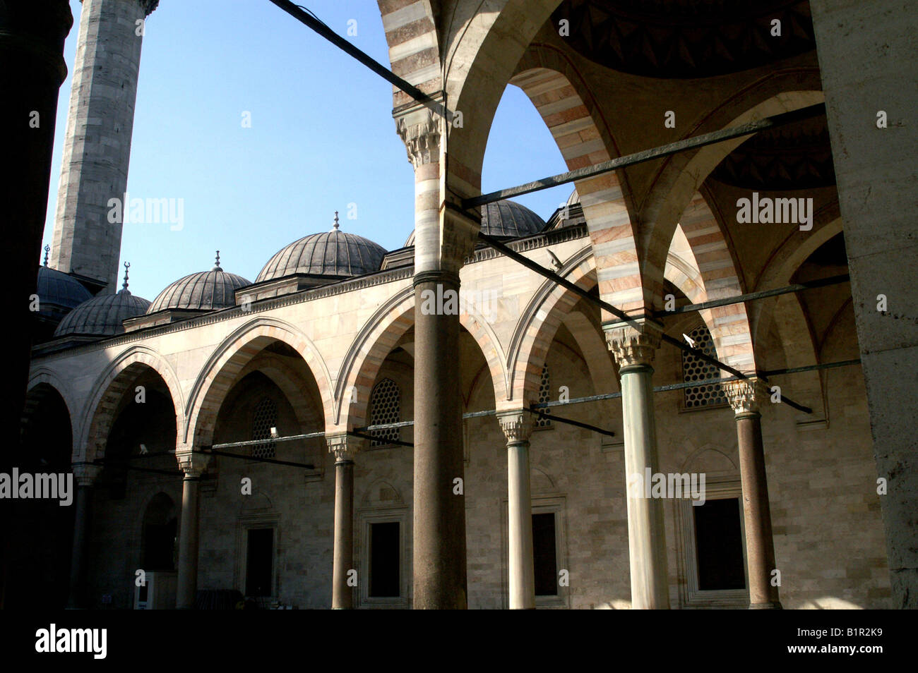 Suleymaniye Mosque courtyard Istanbul Turkey Stock Photo - Alamy