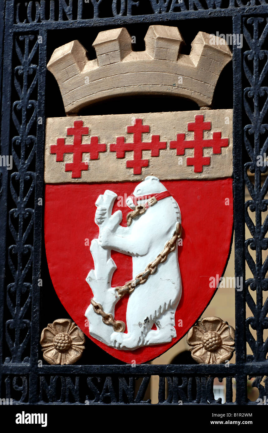 Warwickshire coat of arms Stock Photo - Alamy