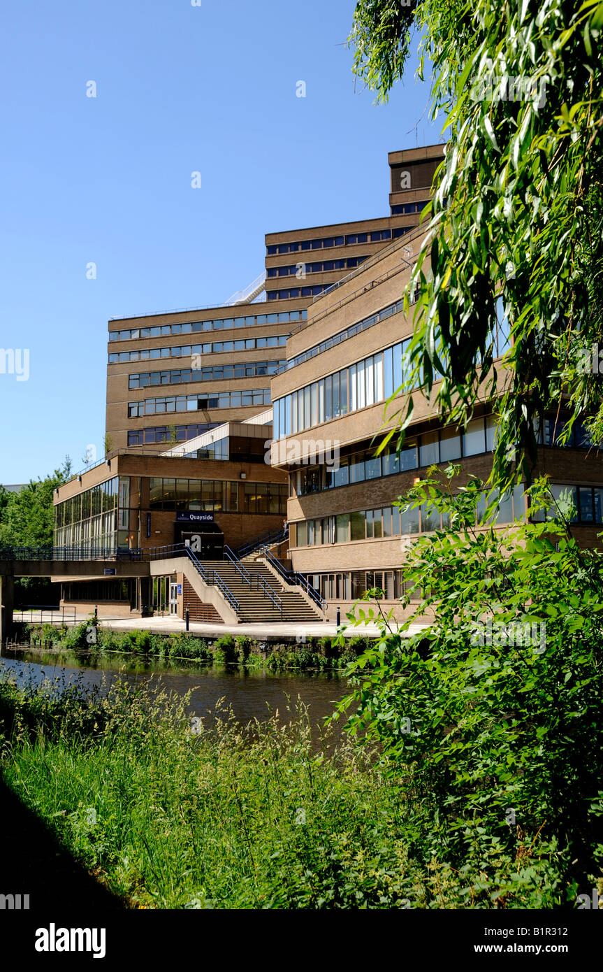 The university building with the Huddersfield narrow canal restored as ...