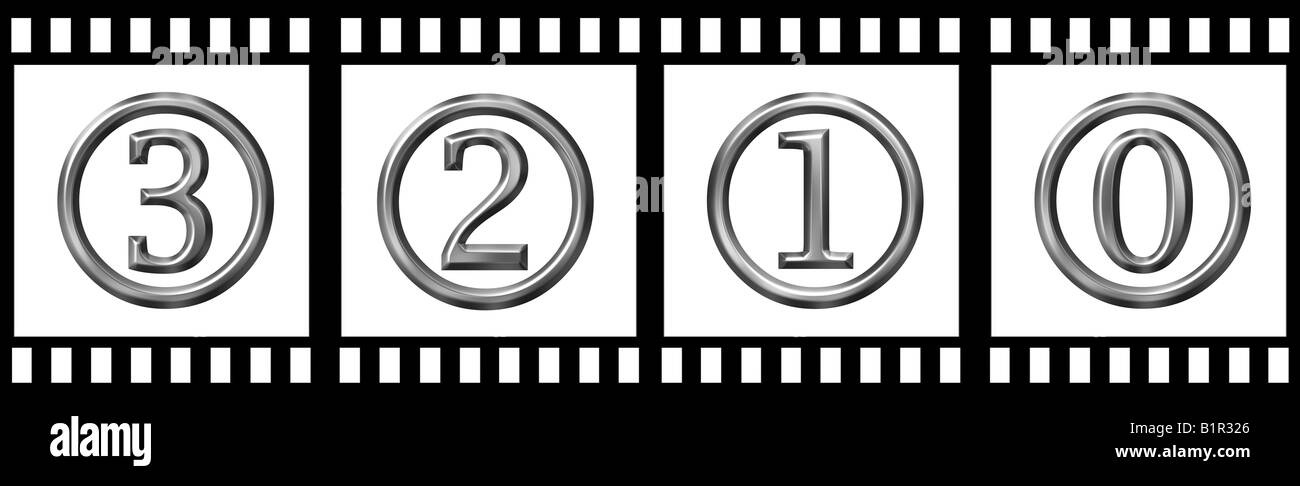 Movie film strip, numbers hi-res stock photography and images - Alamy