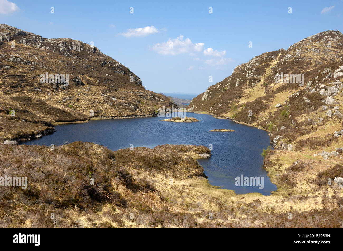 Lochan above Moidart, Ardnamurchan Penisular, Highlands, Scotland Stock ...