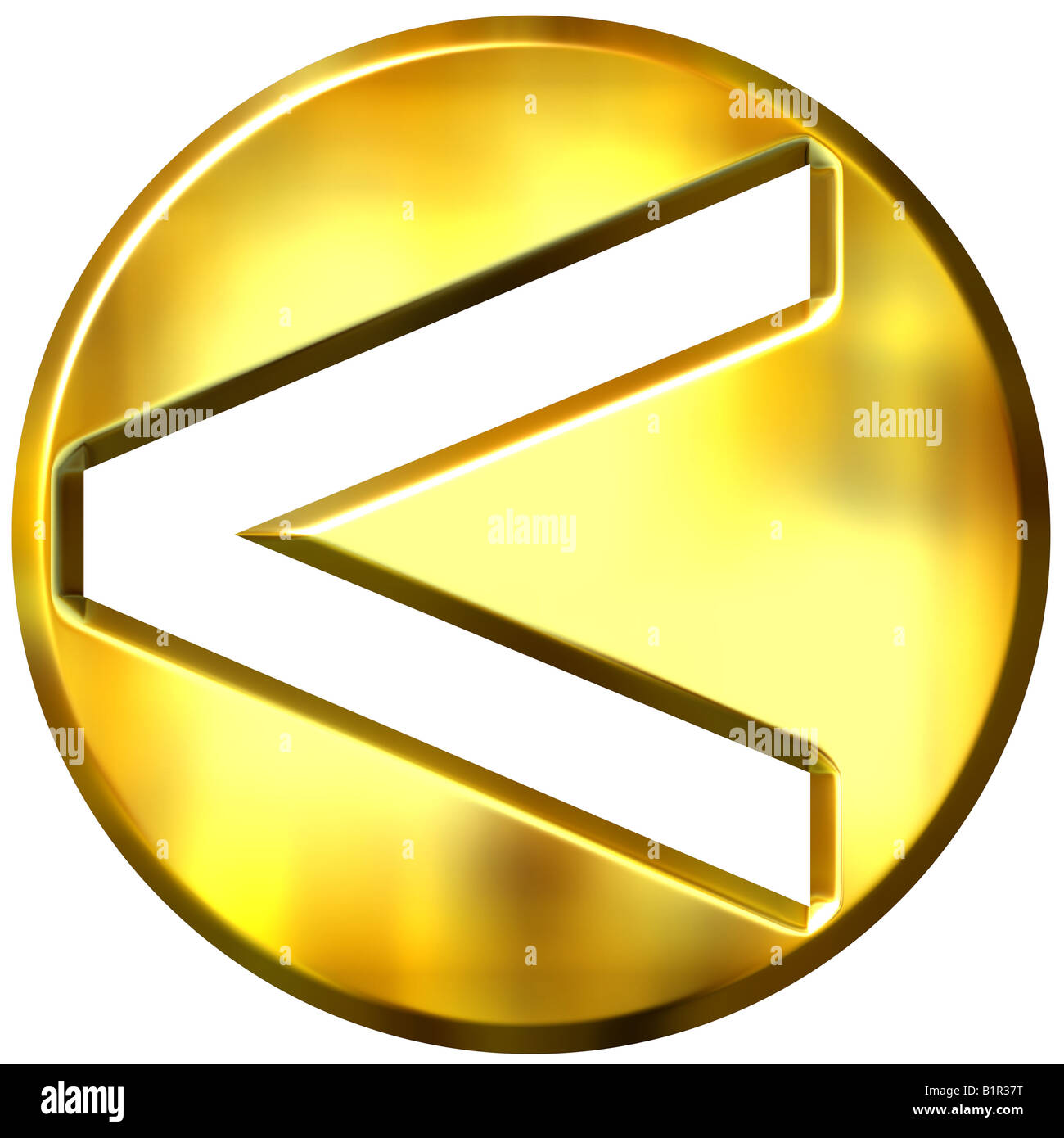 3d golden framed strict inequality symbol representing less or greater ...