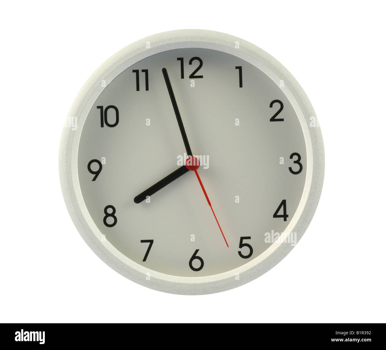 Plain white clock Cut Out Stock Images & Pictures - Alamy