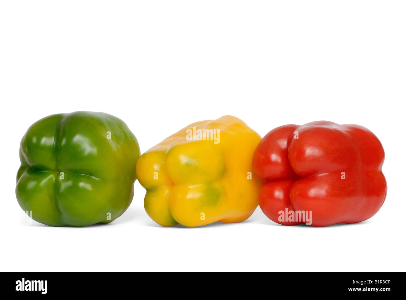 Red peppers green yellow Cut Out Stock Images & Pictures - Alamy