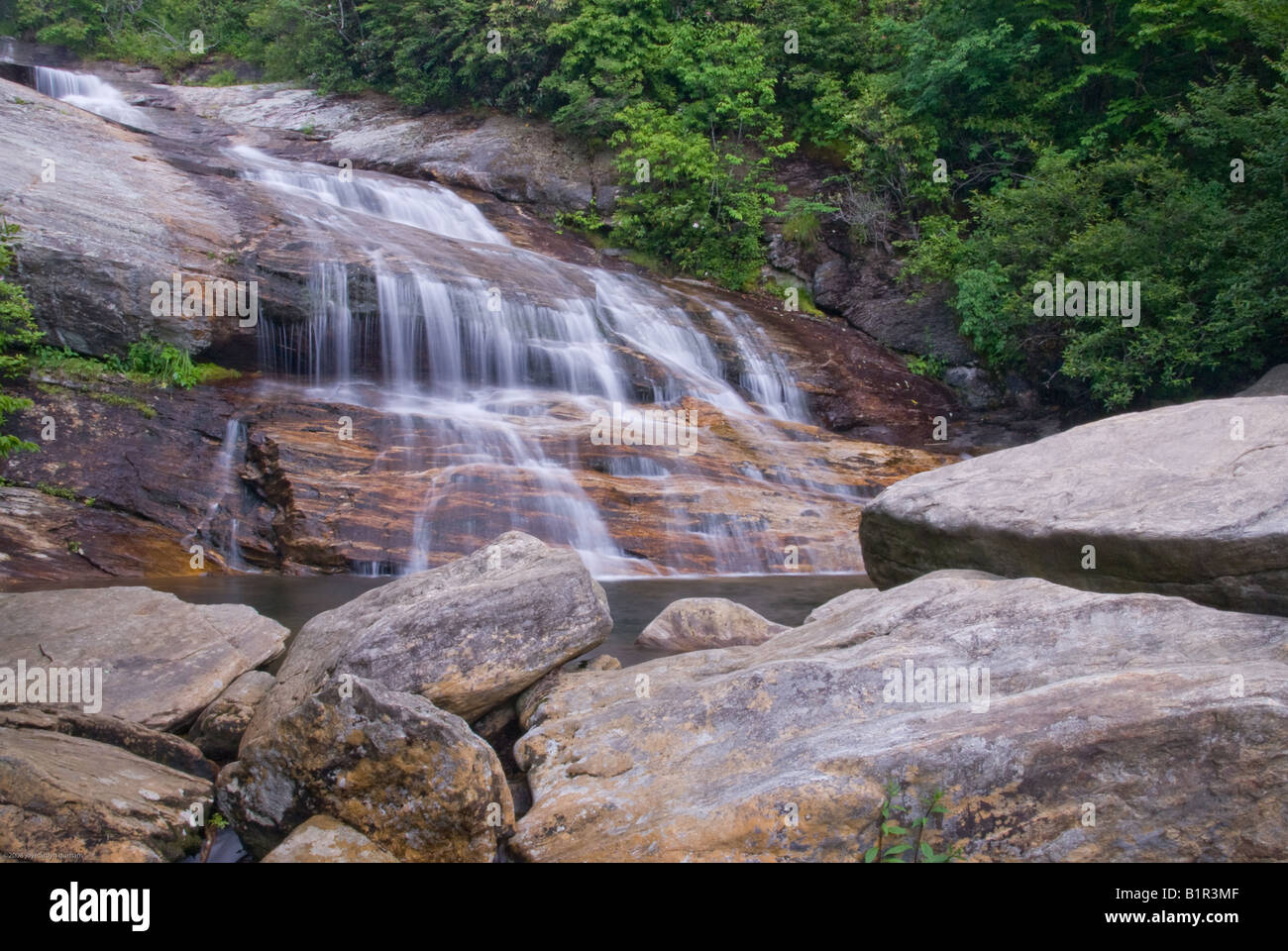 Graveyard Fields Waterfall Stock Photo - Alamy