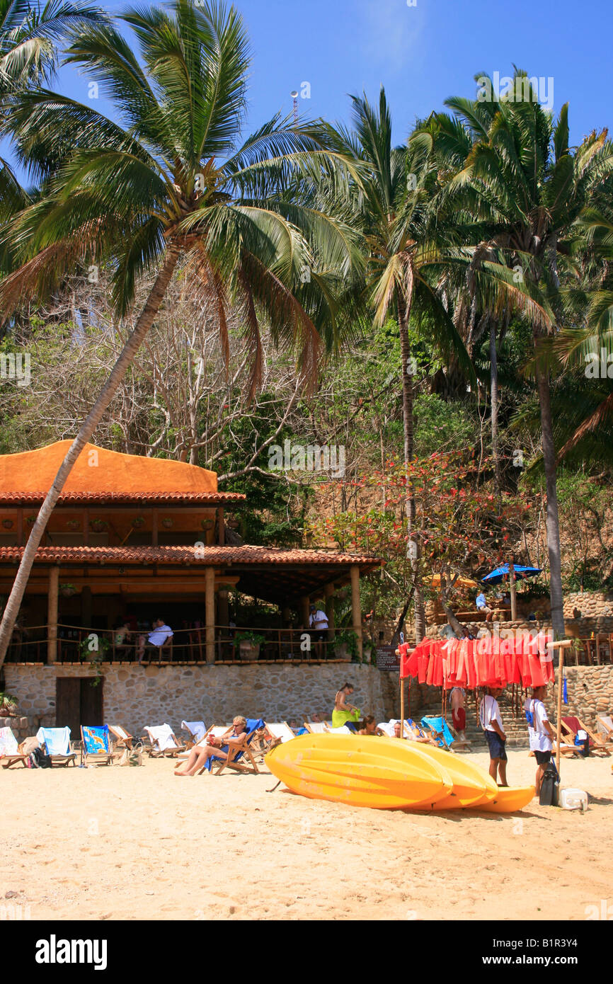 Tourists relaxing on the beach at Las Caletas Stock Photo - Alamy
