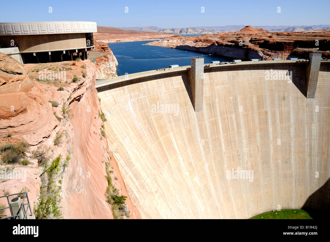 Glen Canyon Dam on Lake Powell between Arizona and Utah USA Stock Photo ...