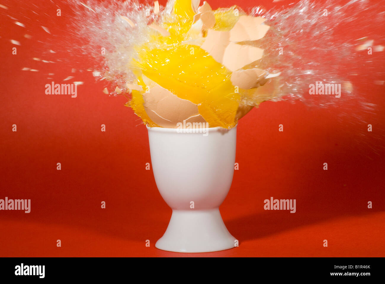 High Speed Flash Shot Of An Airgun Pellet Smashing An Egg Stock Photo ...