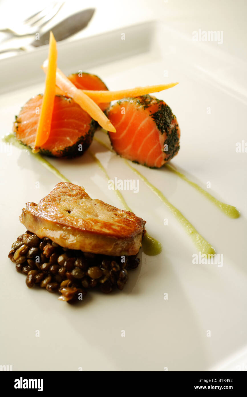 Gourmet Food Crown at Whitebrook Restaurant Monmouthshire Stock Photo ...