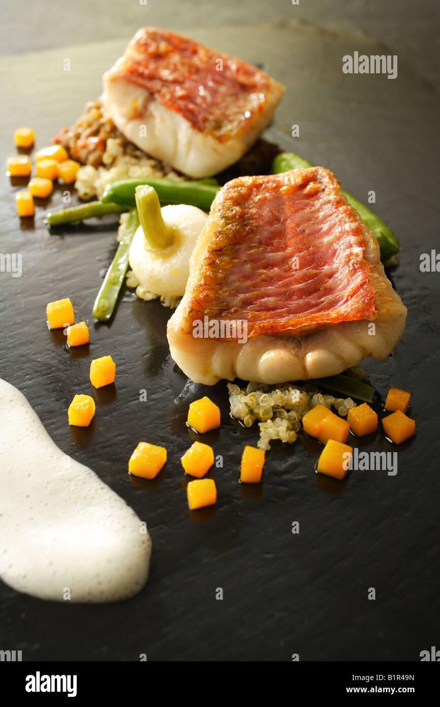 Gourmet Food Crown at Whitebrook Restaurant Monmouthshire Stock Photo ...