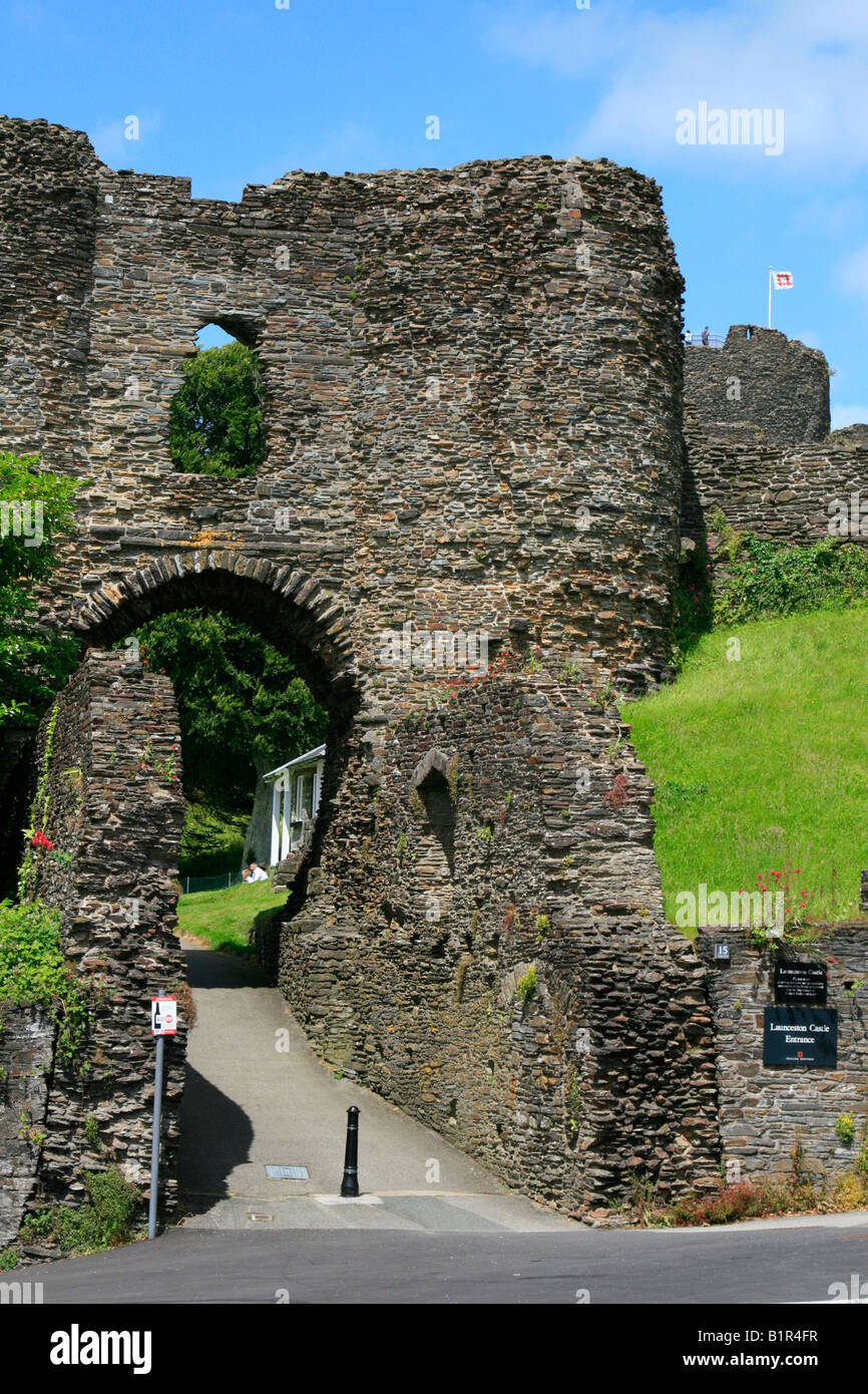 Launceston Castle grounds cornwall west country england uk gb Stock ...