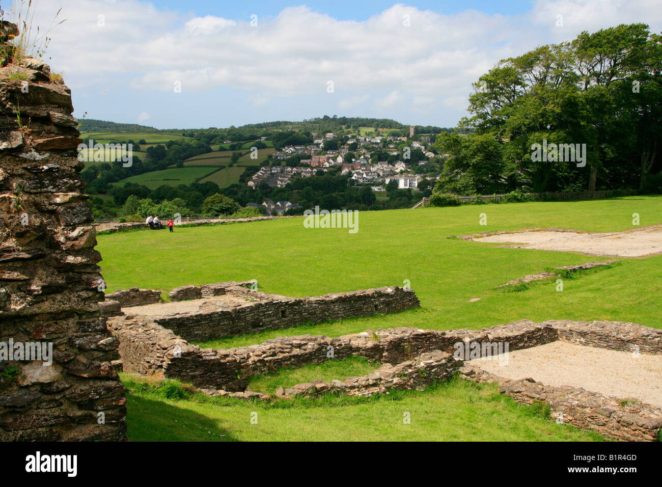 Launceston Castle grounds cornwall west country england uk gb Stock ...