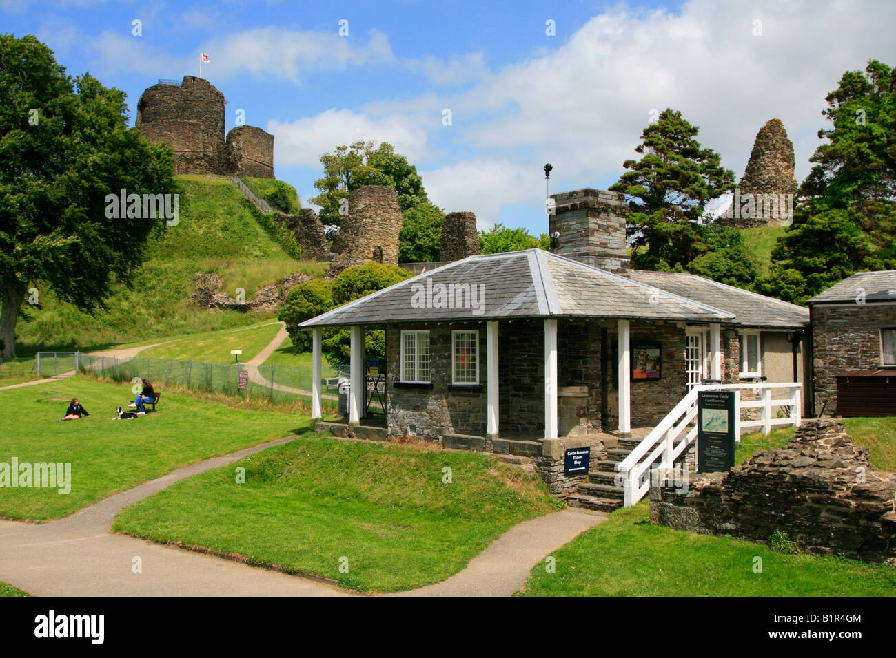 Launceston Castle grounds cornwall west country england uk gb Stock ...