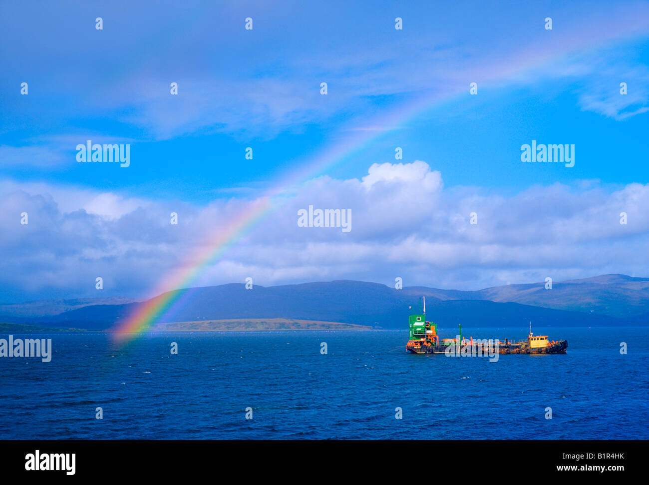 Rainbow over sea vessel hi-res stock photography and images - Alamy