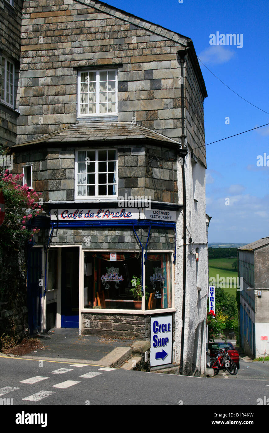 Launceston town centre high street cornwall west country england uk gb ...