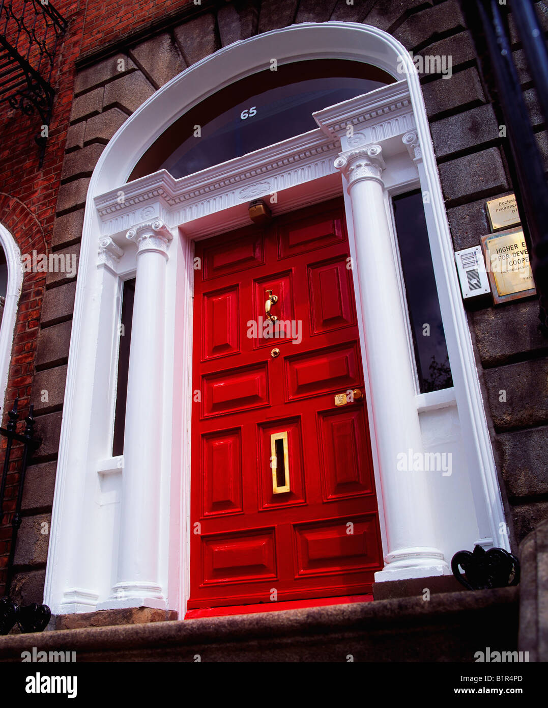 Dublin City, Georgian Doors, Fitzwilliam Square Stock Photo - Alamy