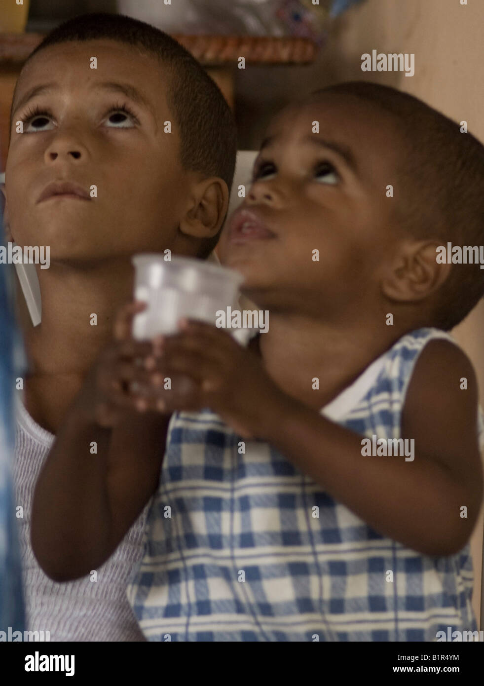 little children asking for water Stock Photo - Alamy
