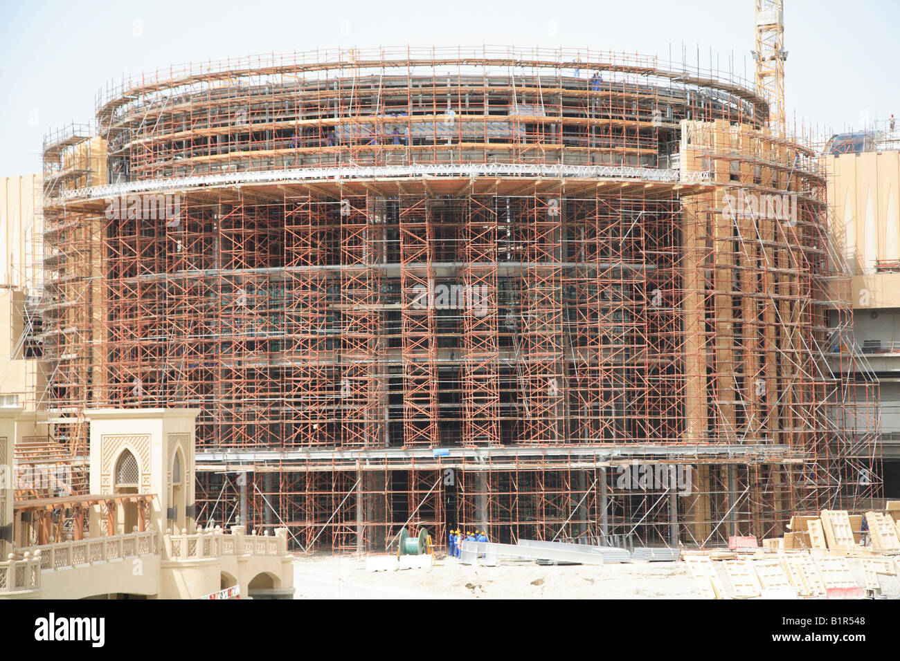 Construction of the downtown Burj Dubai project Dubai United Arab ...