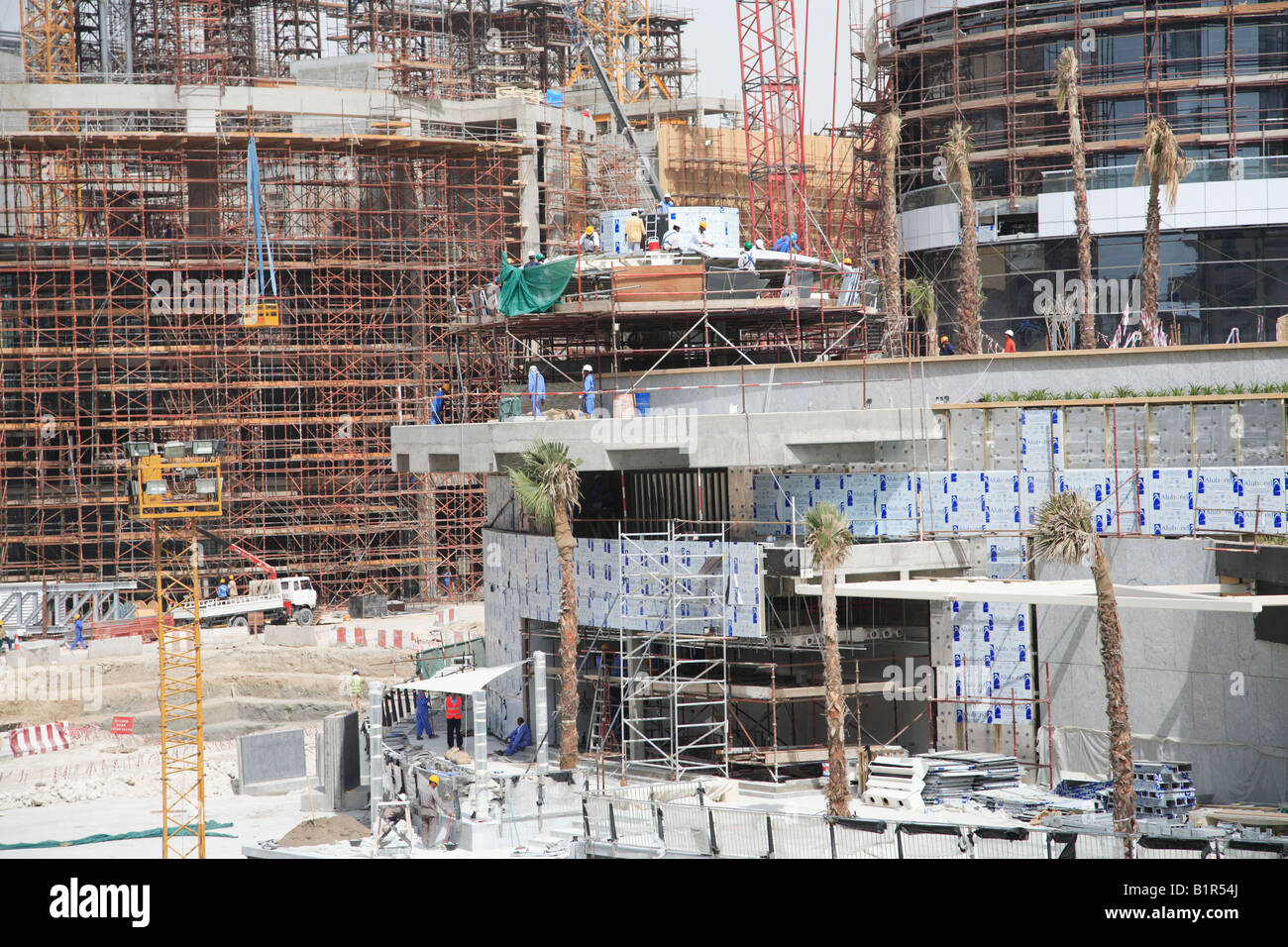 Construction of the downtown Burj Dubai project Dubai United Arab ...