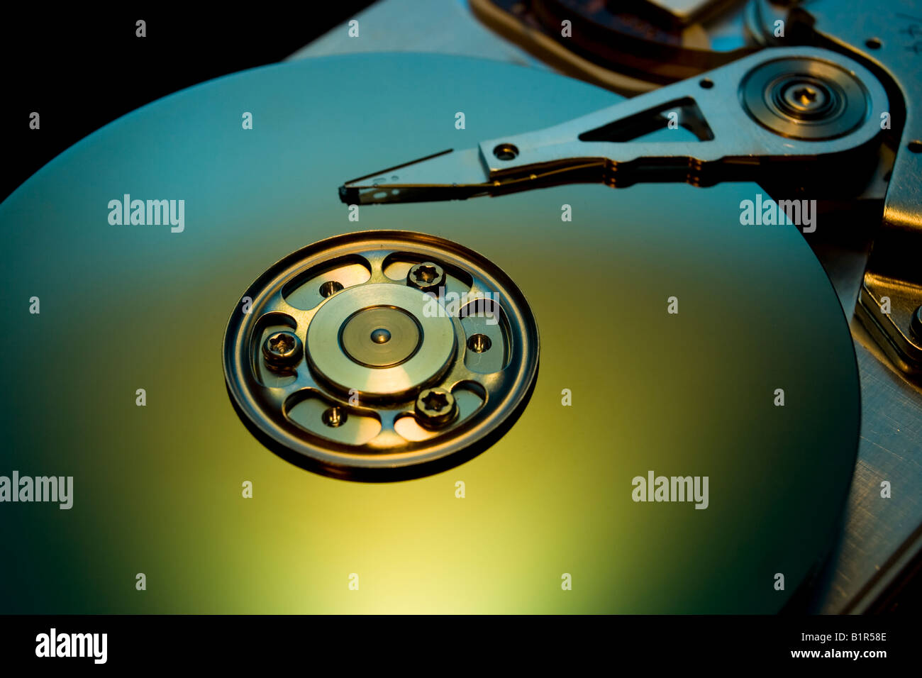 Detail of opened hard disk drive Stock Photo - Alamy Detail of opened hard disk drive Stock Photo - Alamy