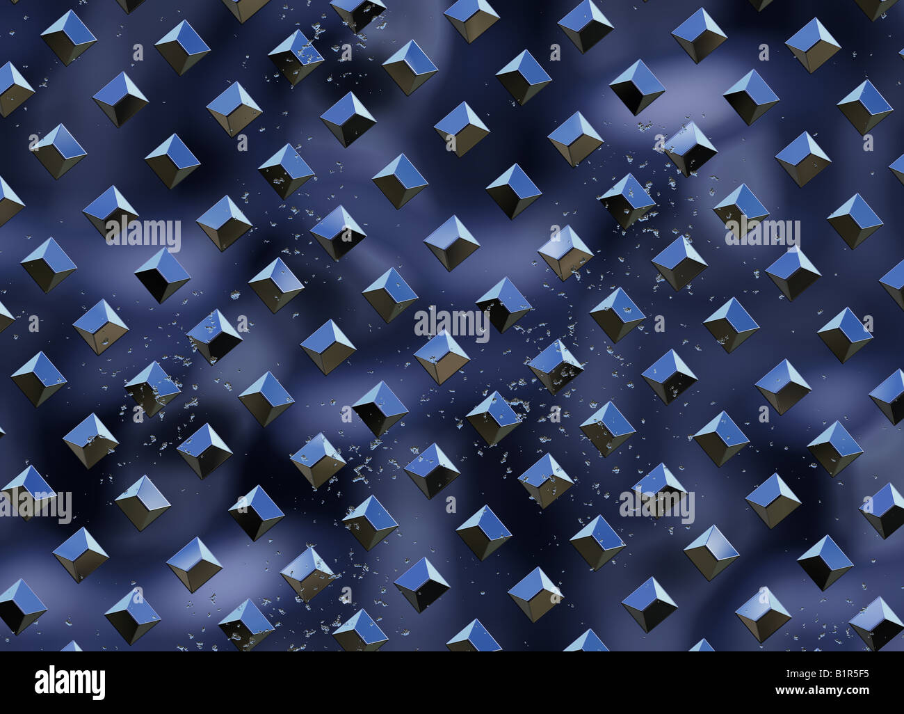 Metal diamond plate texture- blue Stock Photo - Alamy