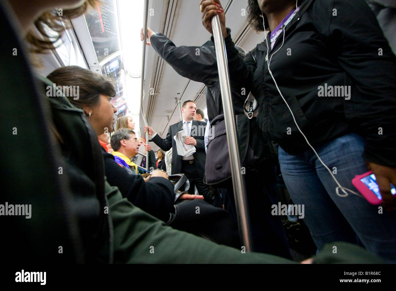 Subway riders new york hi-res stock photography and images - Alamy