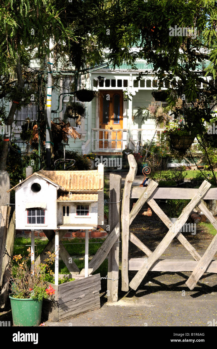 wooden post box and gate Stock Photo - Alamy