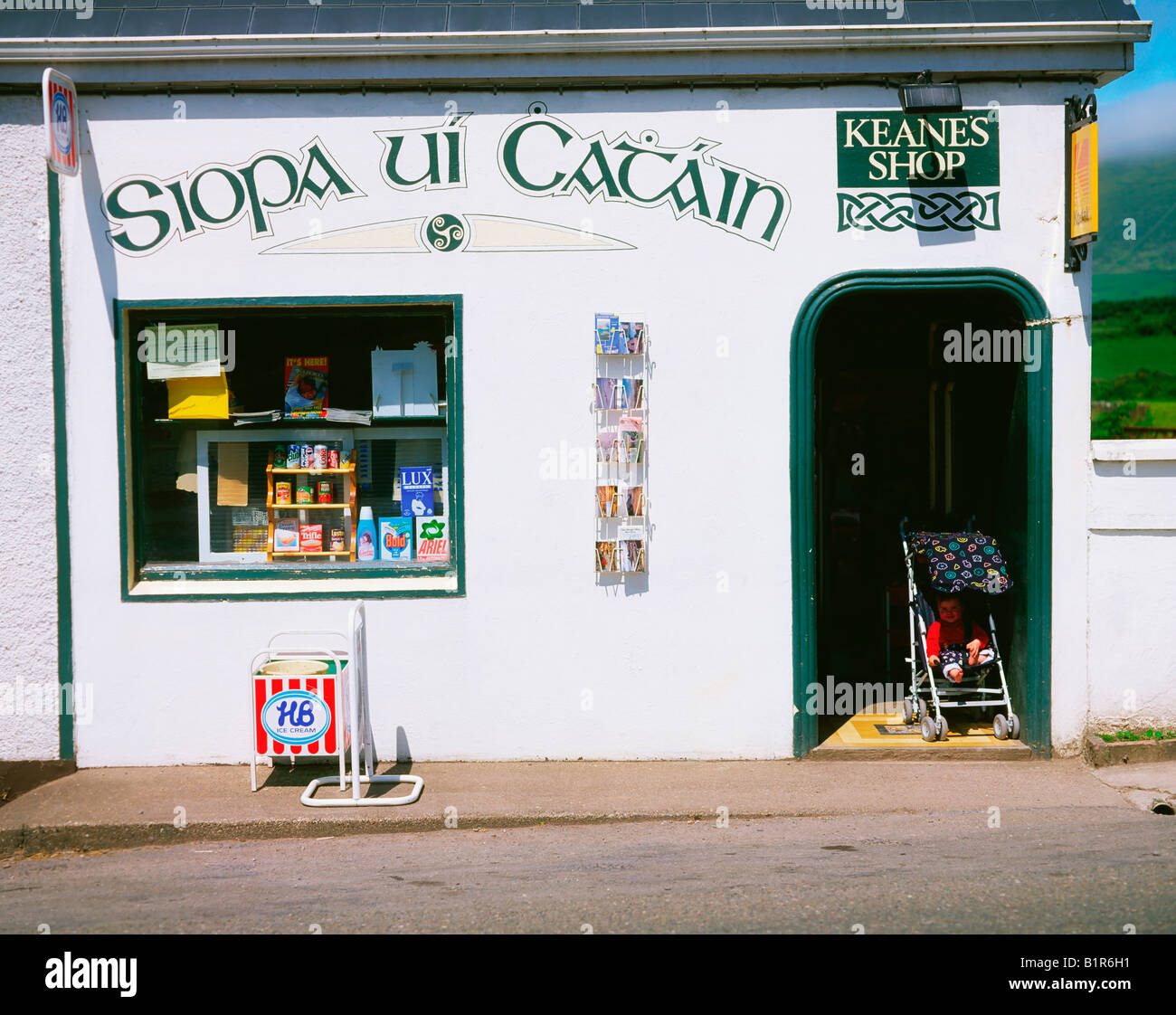 Traditional shopfront in Lispole, Dingle Peninsula, Co Kerry, Ireland ...