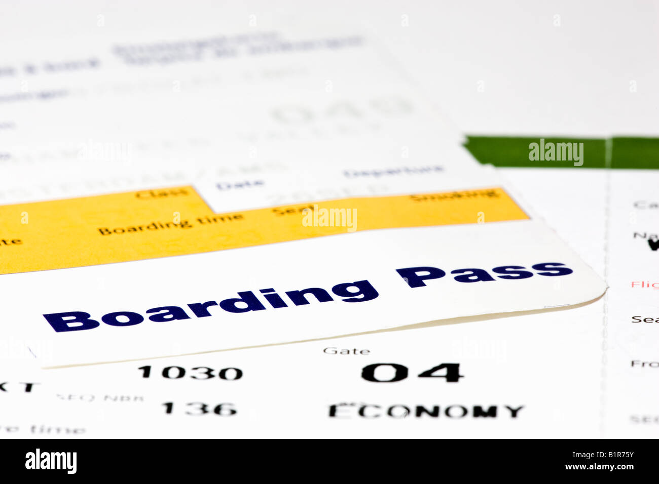 A plane boarding pass Stock Photo - Alamy