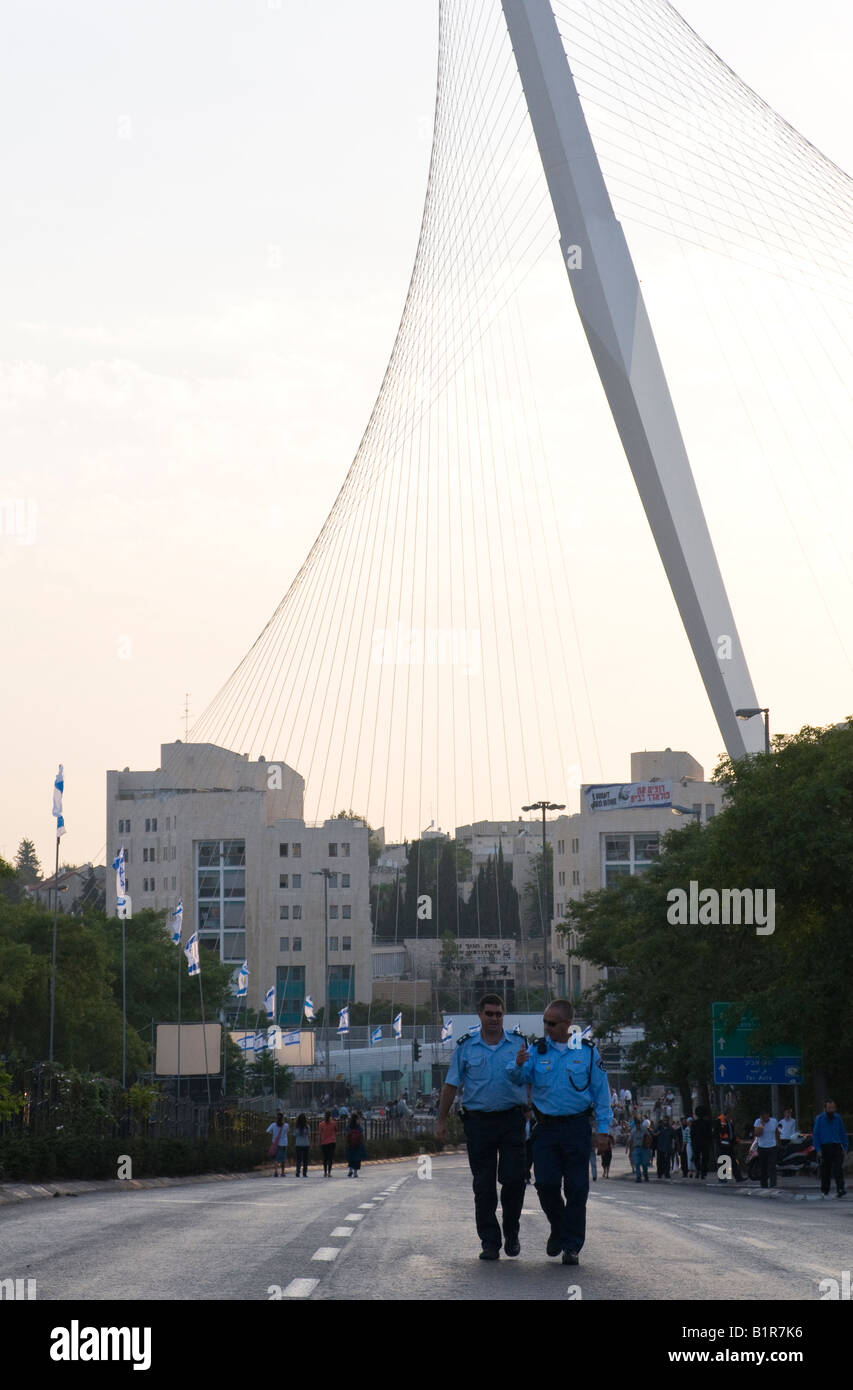 Israel Jerusalem String Bridge at the entrance to the city designed by ...