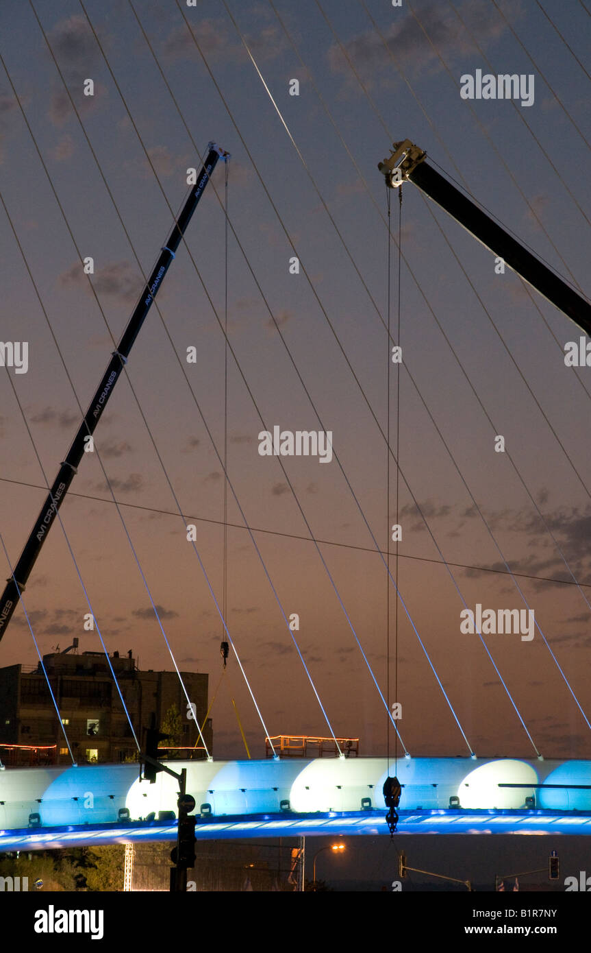 Israel Jerusalem String Bridge at the entrance to the city designed by ...