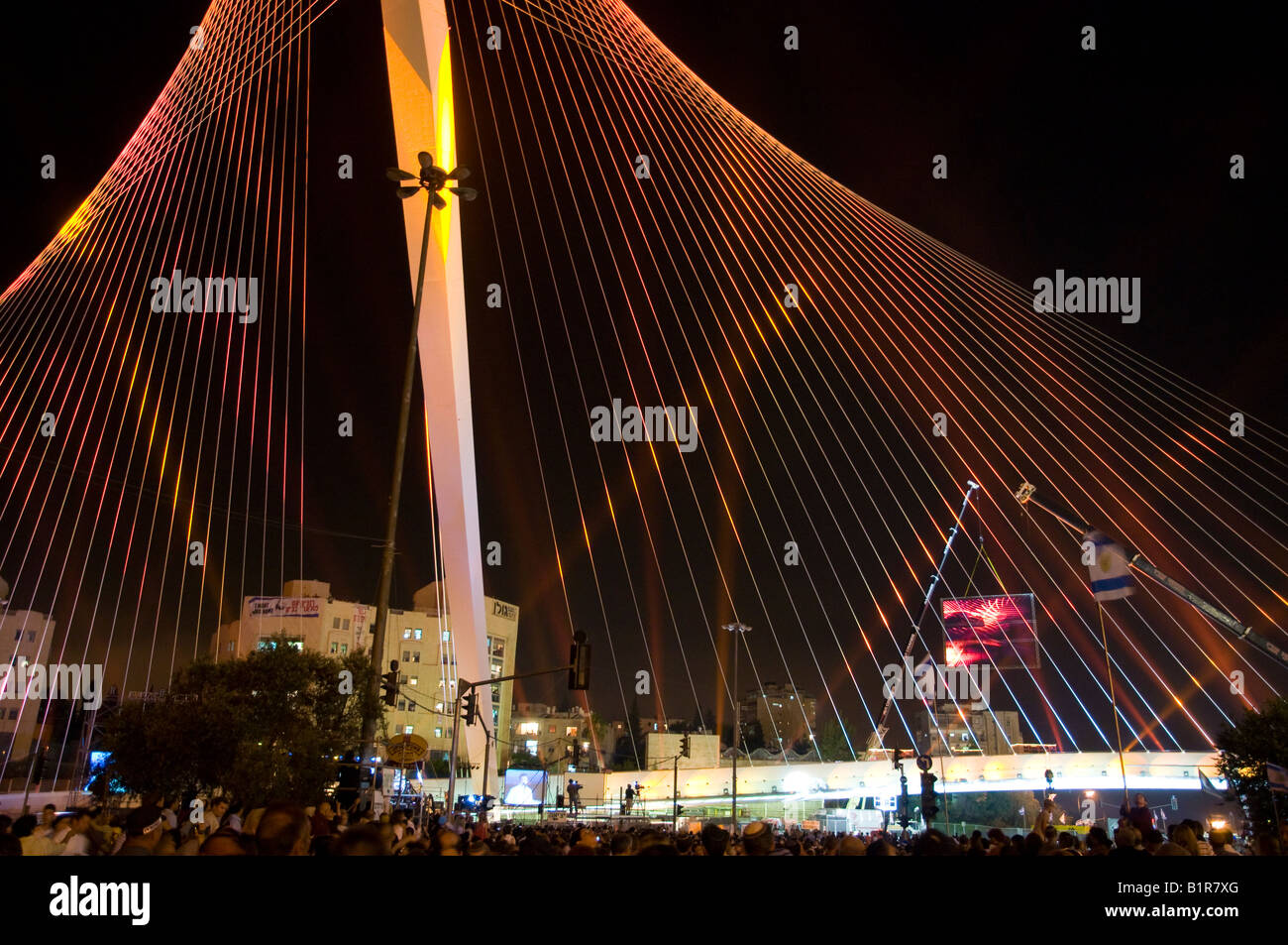 Israel Jerusalem String Bridge at the entrance to the city designed by ...